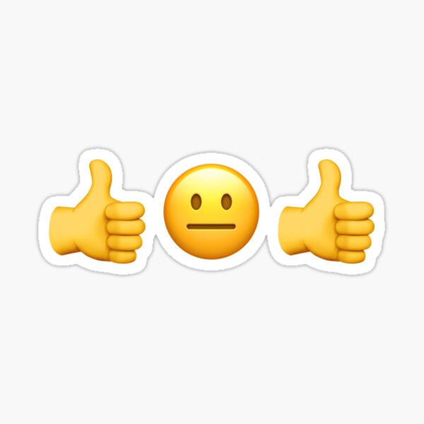 "Neutral Thumbs Up Emoji Combination" Sticker for Sale by art-by ...