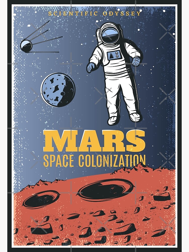 Vintage Mars Space Colonization Premium Matte Vertical Poster sold by ...