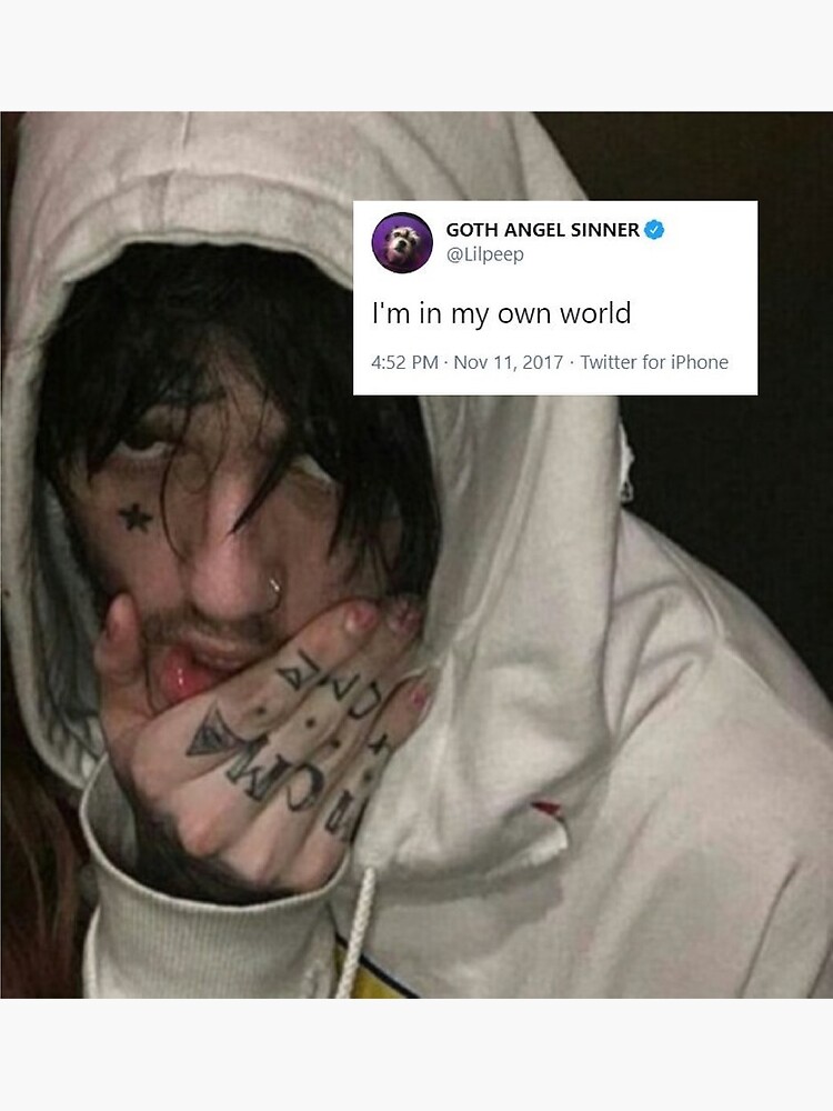 "lil peep (tweet) black aesthetic" Poster for Sale by sadboyzz | Redbubble