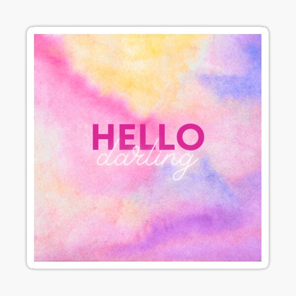 "Hello Darling" Sticker for Sale by Sarasyed7212 | Redbubble