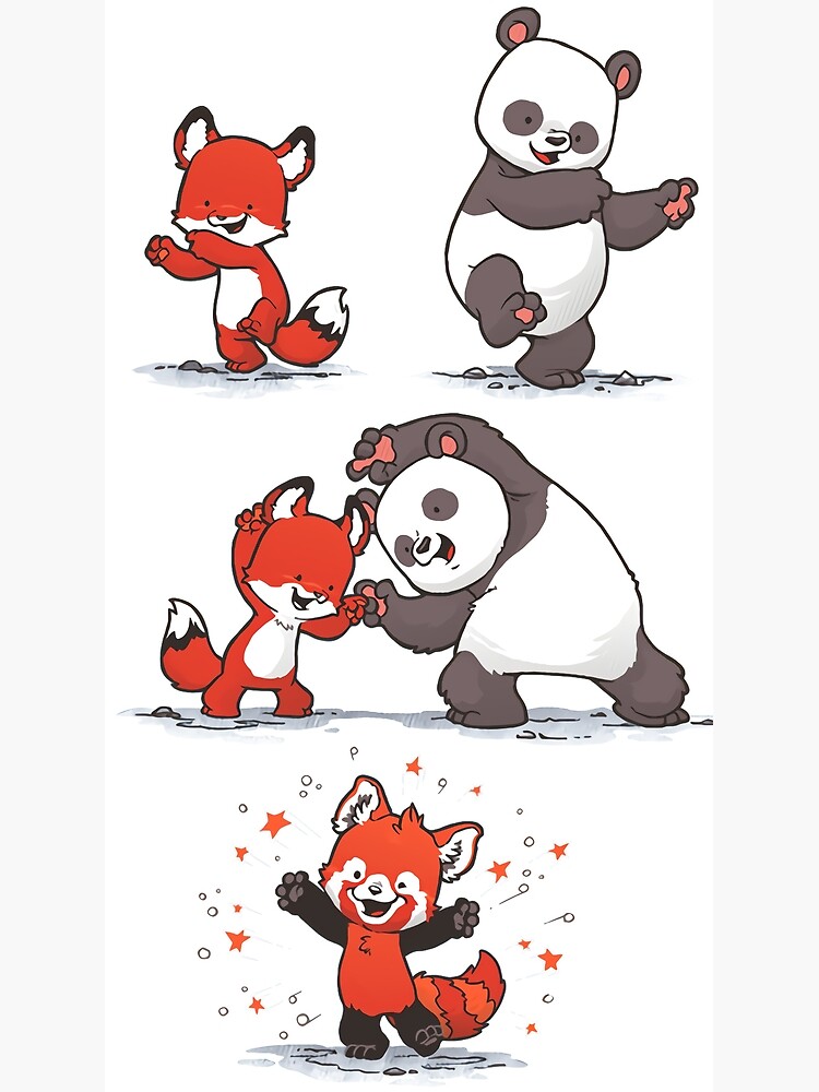 "Panda and Red Fox Fusion" Poster for Sale by hooverm491 | Redbubble