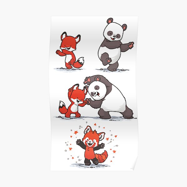 "Panda and Red Fox Fusion" Poster for Sale by hooverm491 | Redbubble