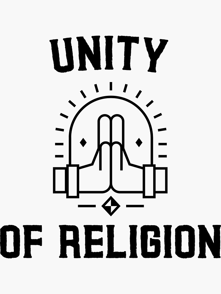 "Unity Of Religion Prayer Hands" Sticker for Sale by Obiscidan | Redbubble