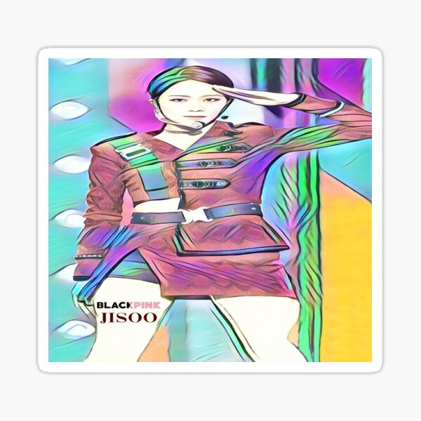 "Black Pink Ji-soo" Sticker by Market-Genie | Redbubble