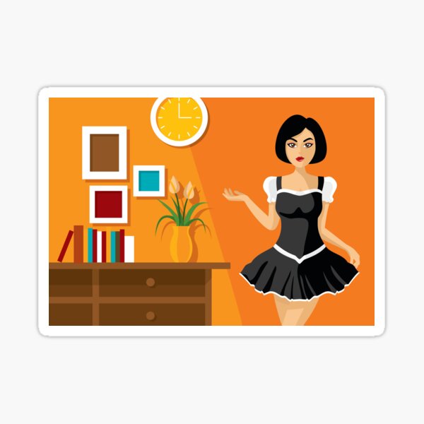 "french Maid " Sticker for Sale by fusudrama | Redbubble