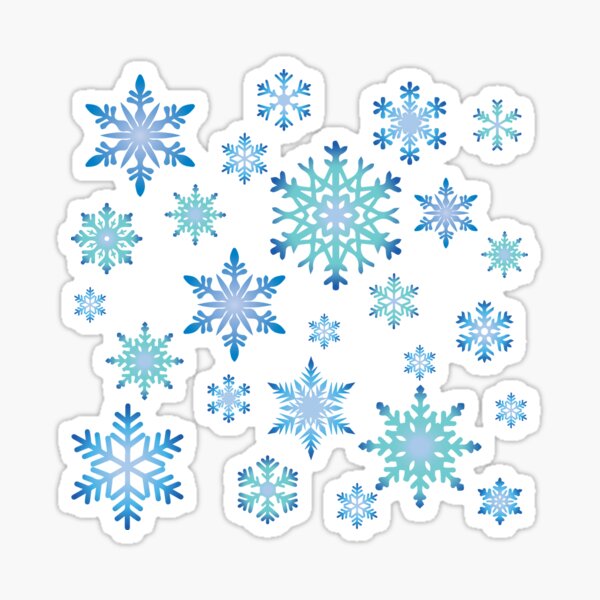 "Snowflakes" Sticker for Sale by Soumita | Redbubble