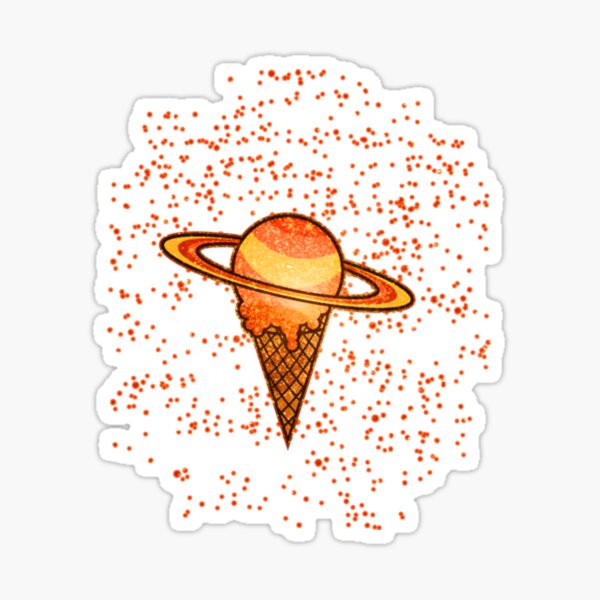 "Galactic Ice Cream " Sticker for Sale by Wardrobess | Redbubble