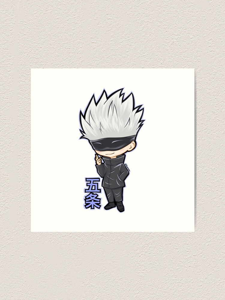 "Chibi Cute Satoru Gojo Sensei Jujutsu Kaisen" Art Print by LoShimizu ...