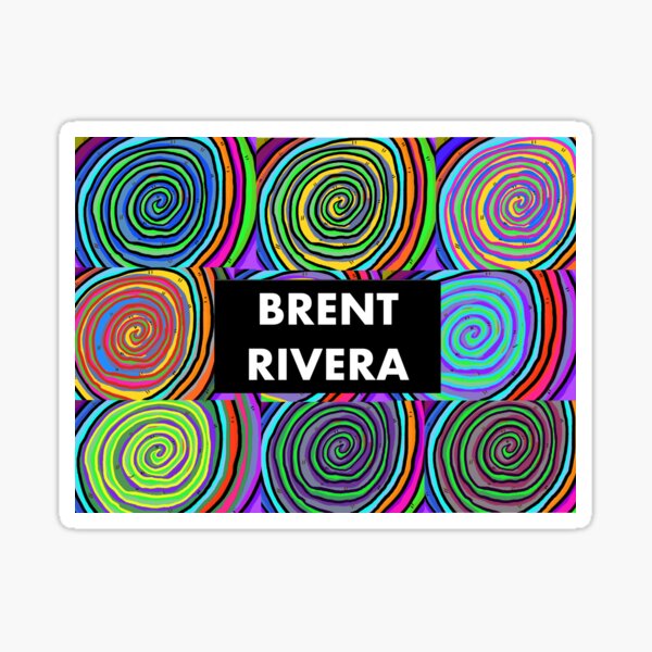 "brent rivera" Sticker for Sale by SarinaGounden | Redbubble