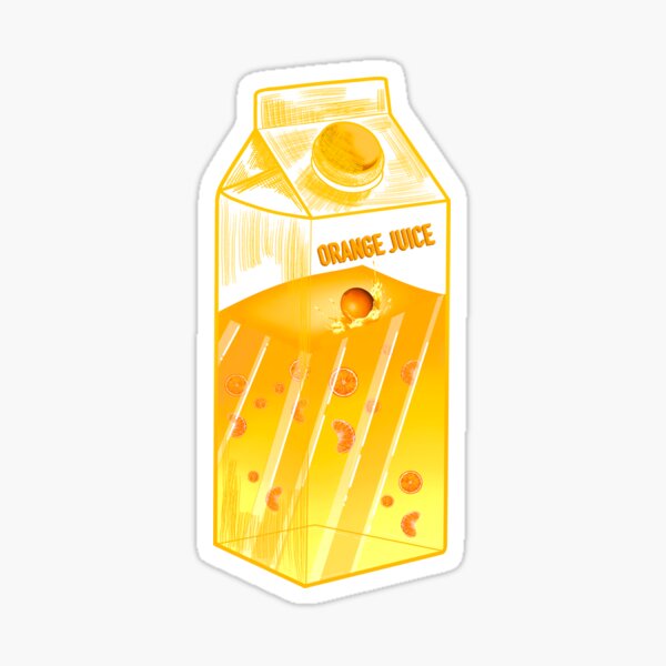 "Orange juice" Sticker for Sale by Miruna99 | Redbubble