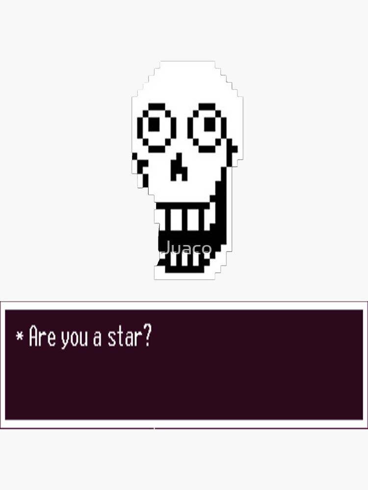 "Are you a star?: Undertale design" Sticker for Sale by Juaco | Redbubble