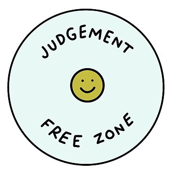 "Judgement free zone" Sticker for Sale by mrek068 | Redbubble