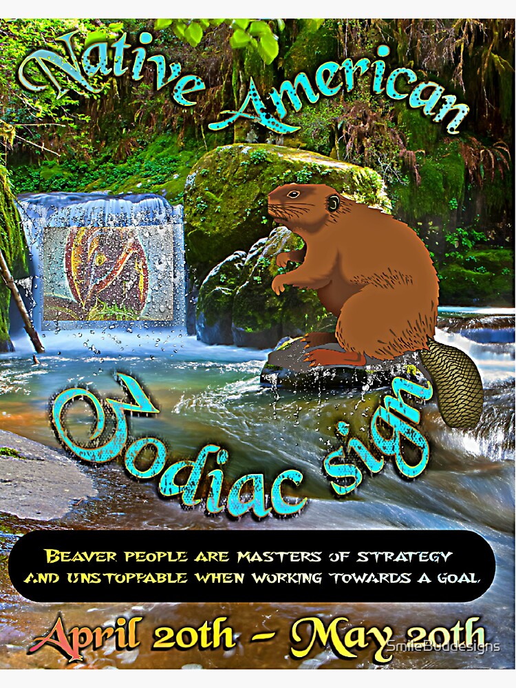 "Native American Zodiac sign Beaver" Sticker for Sale by ...