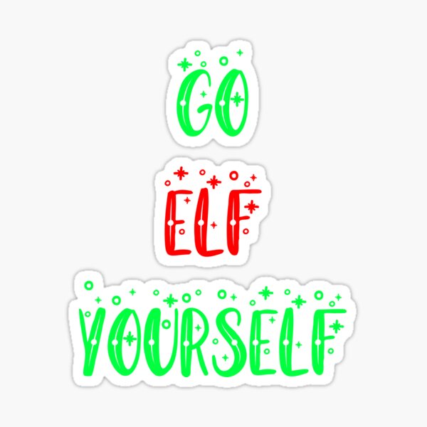 "Go elf yourself 3" Sticker for Sale by arnabbabai | Redbubble