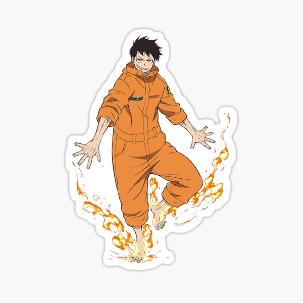"Fire Force: Shinra Kusakabe" Sticker for Sale by LucidSupreme | Redbubble