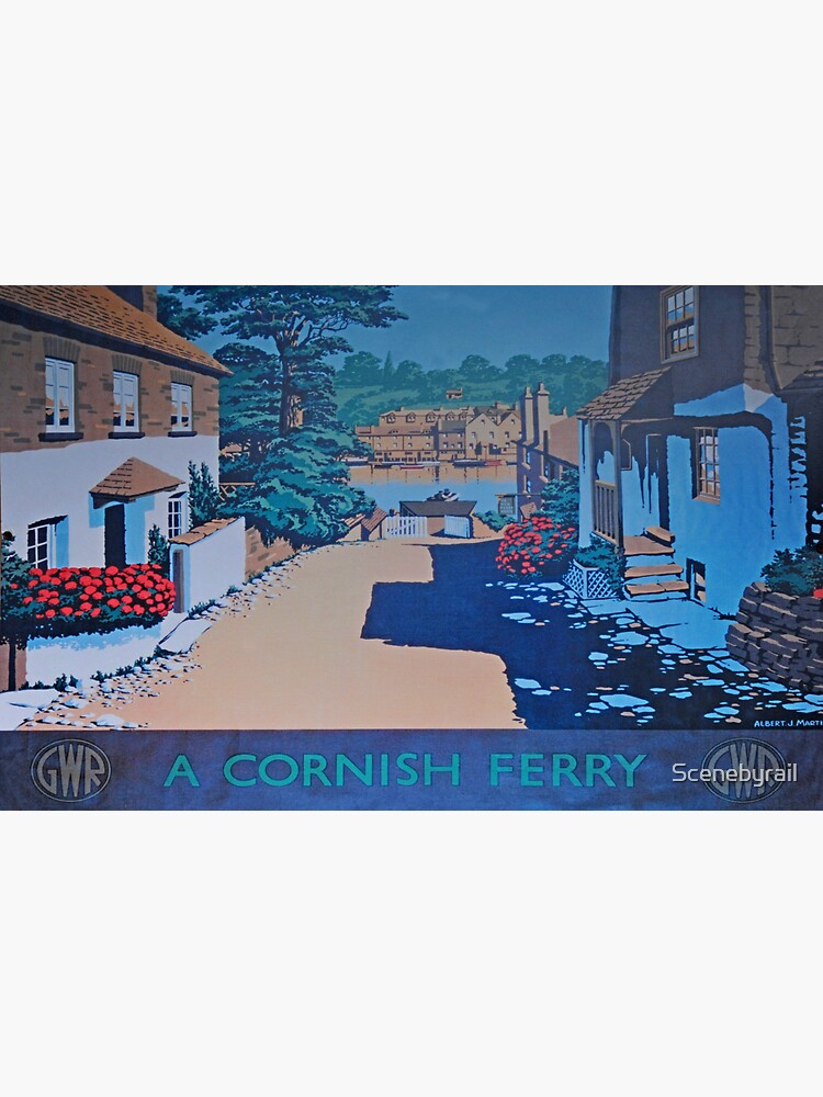 "Vintage GWR Cornwall poster" Sticker for Sale by Scenebyrail | Redbubble