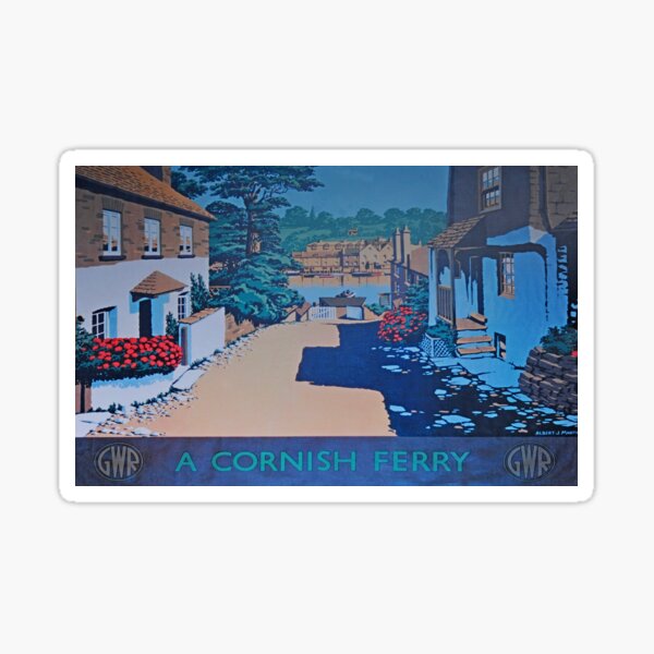 "Vintage GWR Cornwall poster" Sticker for Sale by Scenebyrail | Redbubble