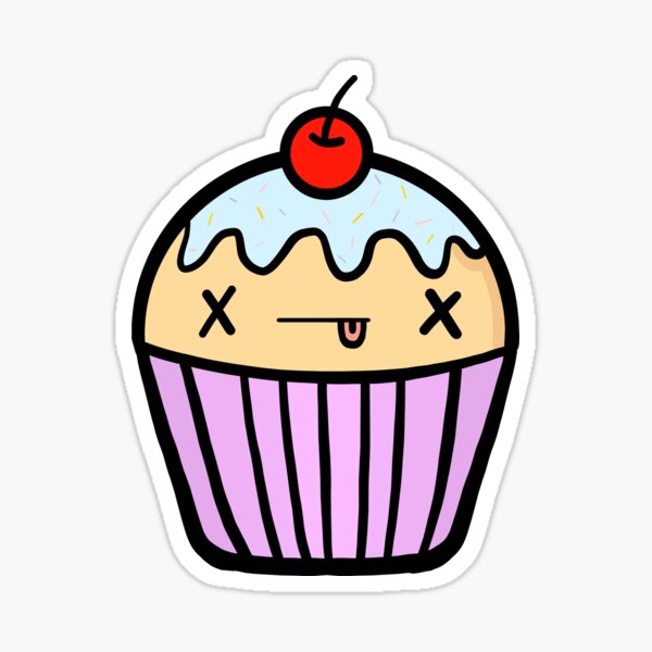 "Dead Cupcake" Sticker for Sale by Gen3vi | Redbubble