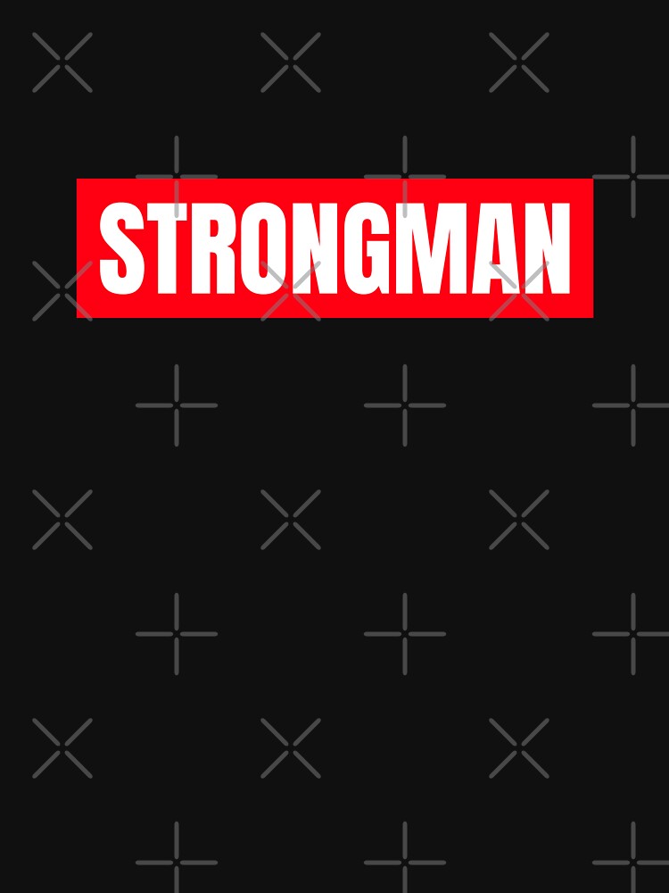 "STRONGMAN Red Logo" T-shirt for Sale by HeavyLiftGift | Redbubble ...