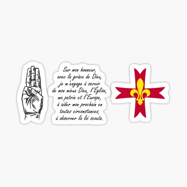 "Promesse Scouts d'Europe" Sticker for Sale by KimberlyHamers | Redbubble