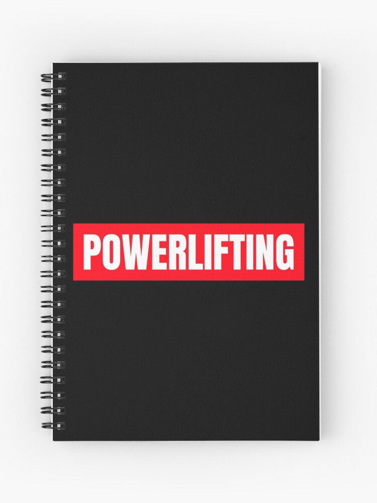 "POWERLIFTING Red Logo" Journal for Sale by HeavyLiftGift | Redbubble