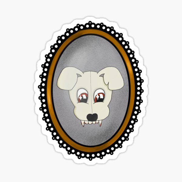 "Cameo Samson Skeleton Dog" Sticker for Sale by RSewell | Redbubble