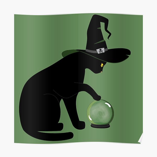 Poster « Scaramouche le chat noir et une boule de cristal », par SaraM ...