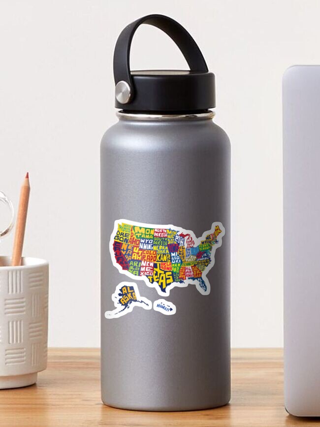 "USA map country, United States of America. Lettering, typographic ...