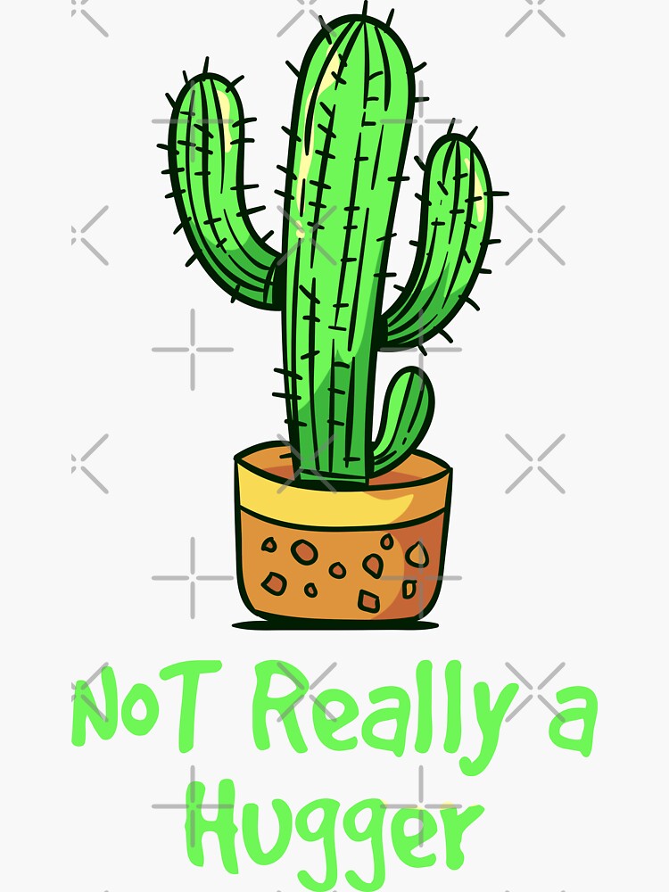 "Not Really A Hugger" Sticker by nananinanana | Redbubble