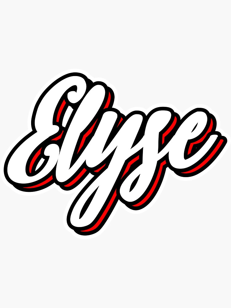 "Elyse first name - hand lettering design" Sticker for Sale by sulies ...
