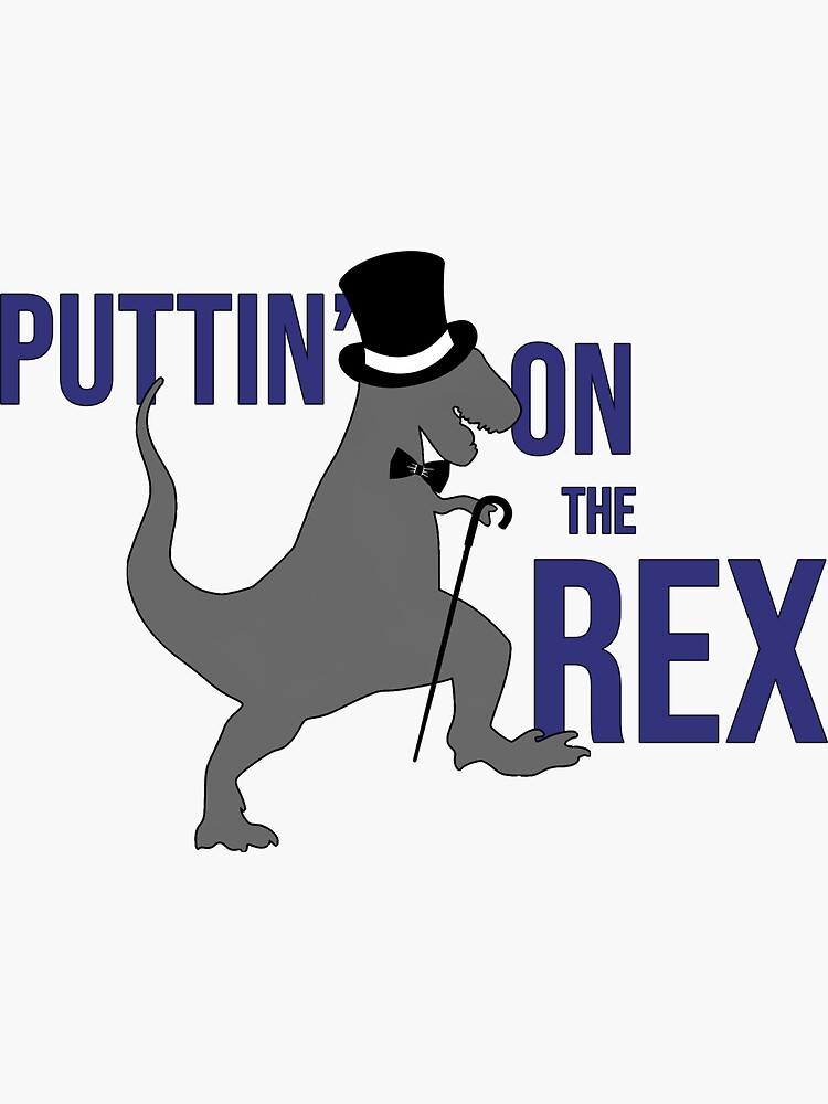 "Blue Rexy" Sticker by DaintyDinosaur | Redbubble