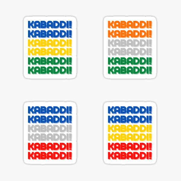 "Kabaddi - Sticker Pack 3" Sticker for Sale by blm-bsc | Redbubble