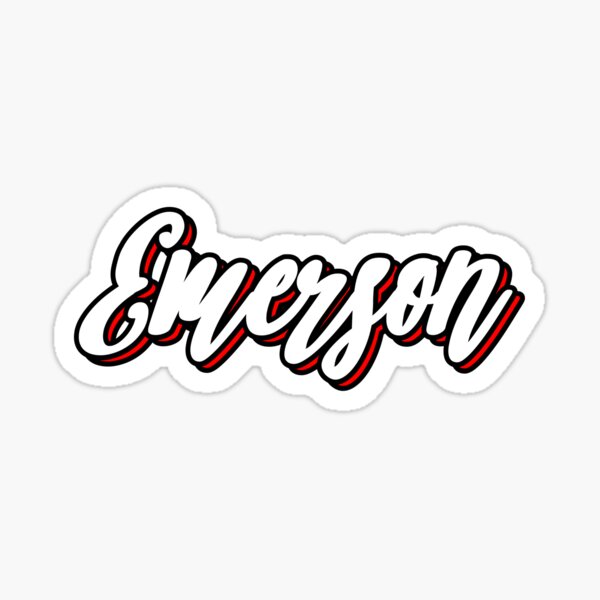 "Emerson first name - hand lettering design" Sticker for Sale by sulies ...