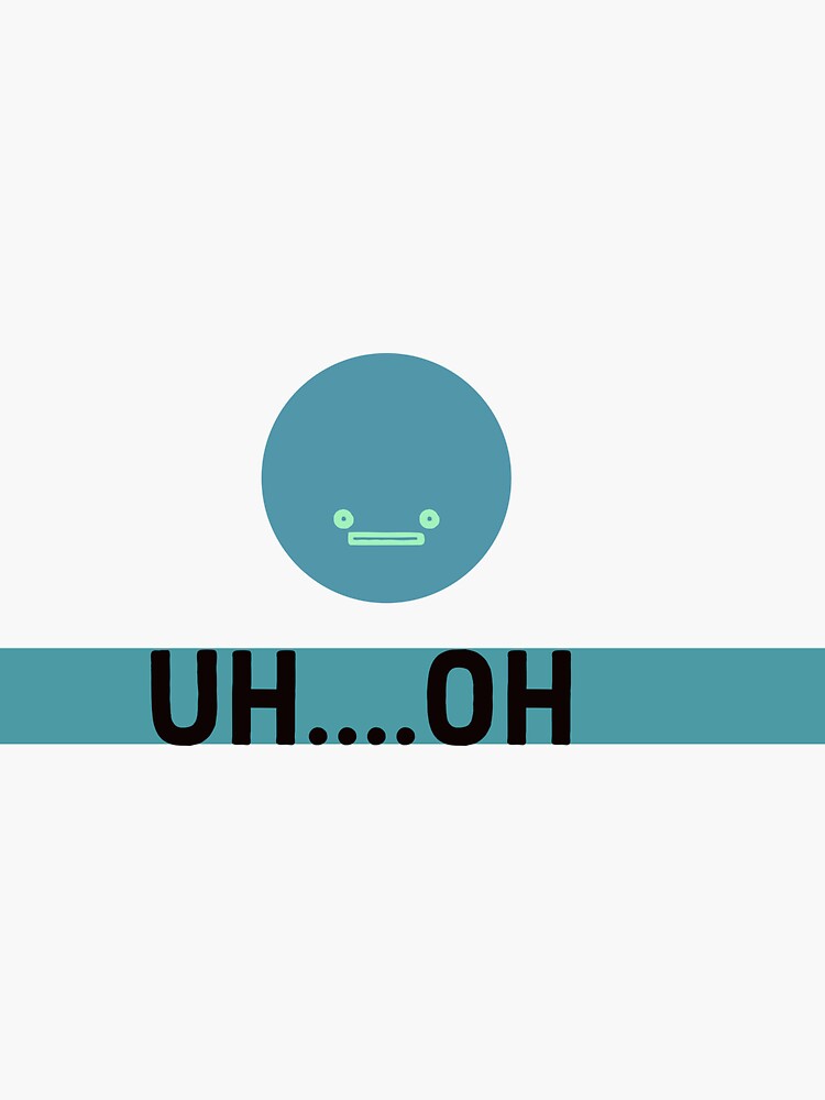 "Uh oh emojis " Sticker for Sale by Hushekaan | Redbubble
