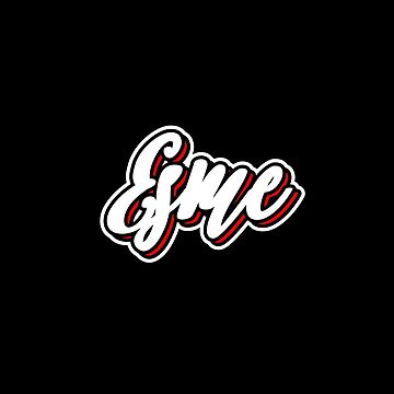 "Esme first name - hand lettering design" Sticker by sulies | Redbubble