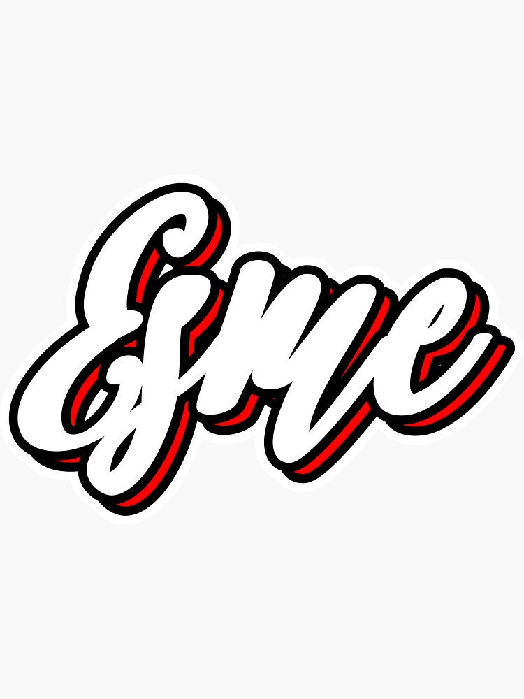 "Esme first name - hand lettering design" Sticker by sulies | Redbubble