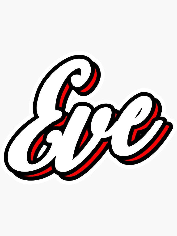 "Eve first name - hand lettering design" Sticker for Sale by sulies ...