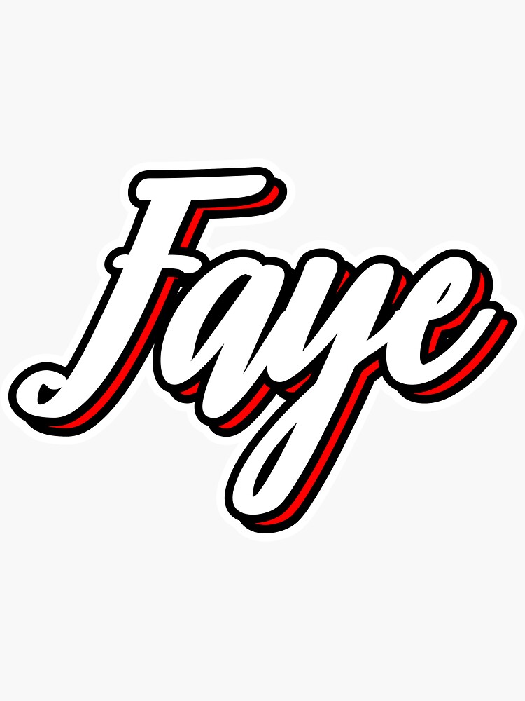 "Faye first name - hand lettering design" Sticker by sulies | Redbubble