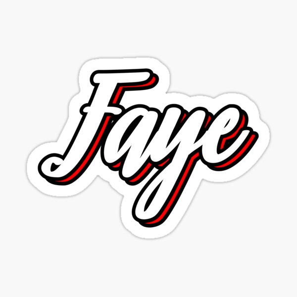 "Faye first name - hand lettering design" Sticker by sulies | Redbubble