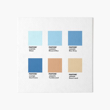 "Beach vibes palette pantone color swatch" Art Board Print for Sale by ...