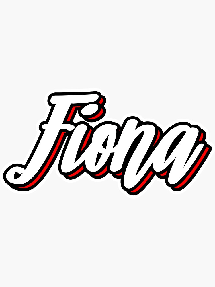 "Fiona first name - hand lettering design" Sticker for Sale by sulies ...