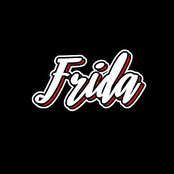 Pegatina con la obra «Frida nombre - diseño de letras a mano» de sulies ...