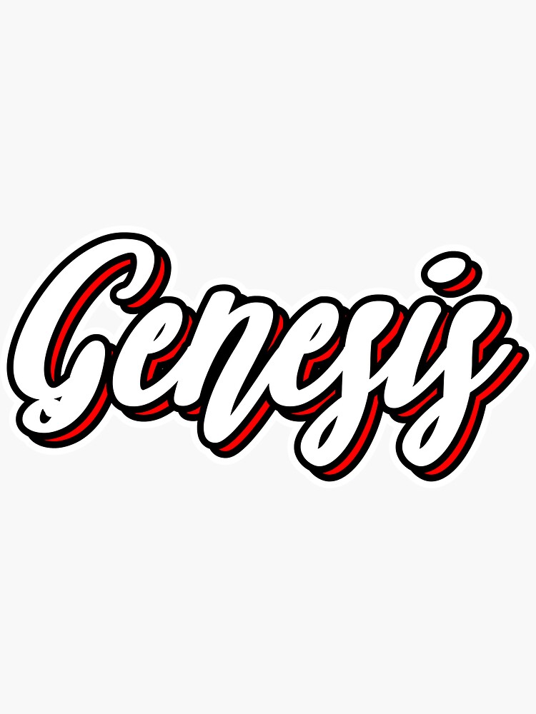 Pegatina «Nombre de Génesis - diseño de letras a mano» de sulies ...