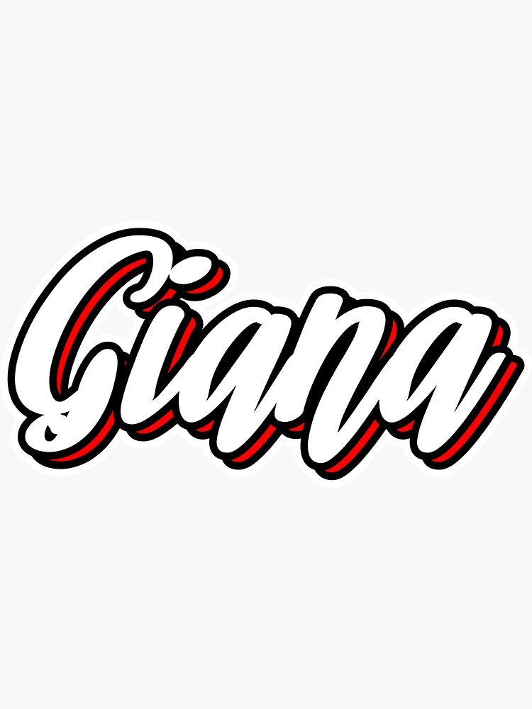 Pegatina «Nombre de Giana - diseño de letras a mano» de sulies | Redbubble