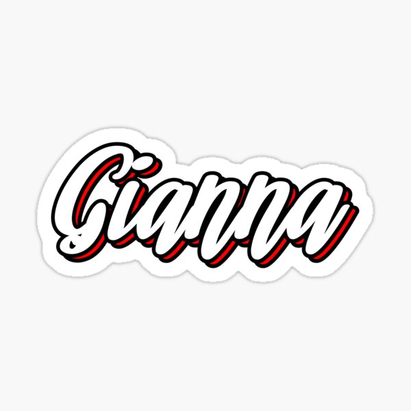 Gianna First Name Hand Lettering Design Sticker For Sale By Sulies gianna-first-name-hand-lettering-design-sticker-for-sale-by-sulies