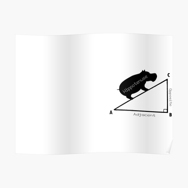 "Hippotenuse Hippopotamus triangle" Poster for Sale by tshirtredbubble ...