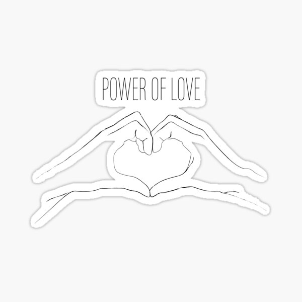 "Power of love- Line Art" Sticker for Sale by KLINESTORE | Redbubble