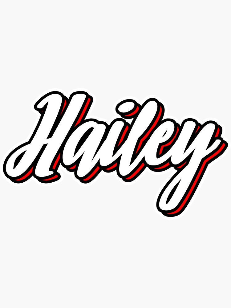 "Hailey first name - hand lettering design" Sticker by sulies | Redbubble