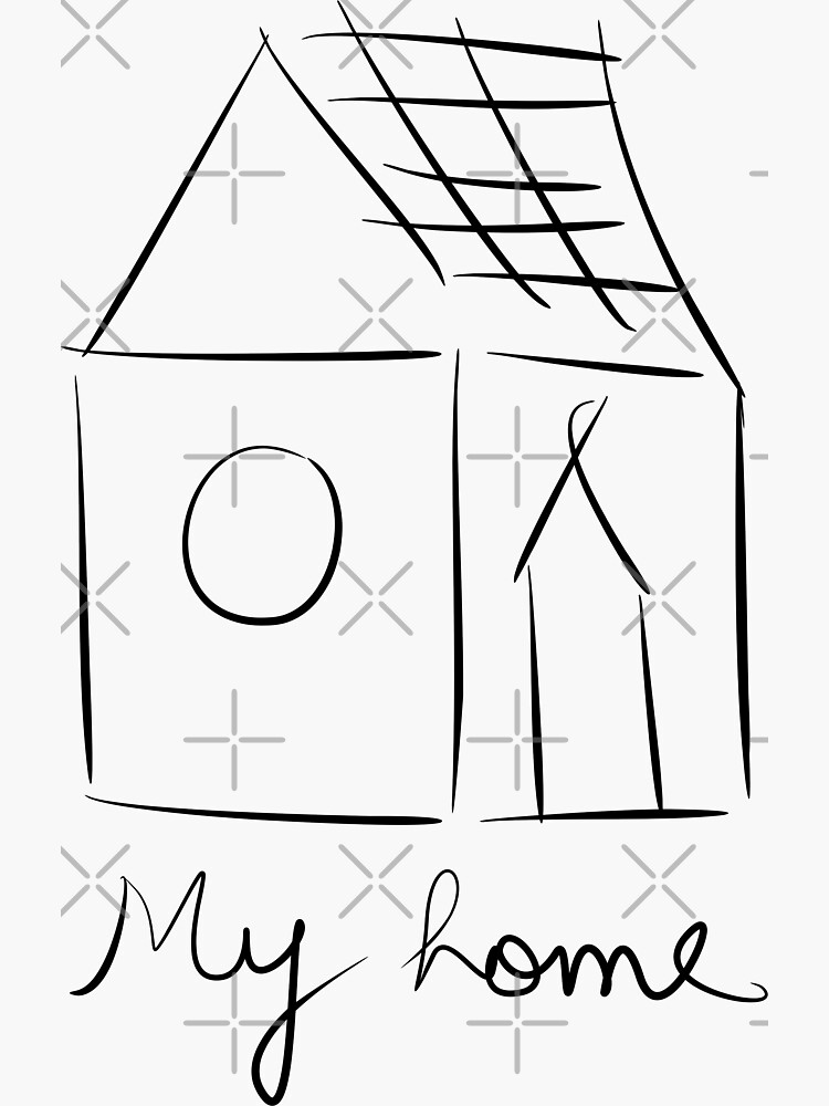 "Home Doodle Art" Sticker by MagicSpread | Redbubble