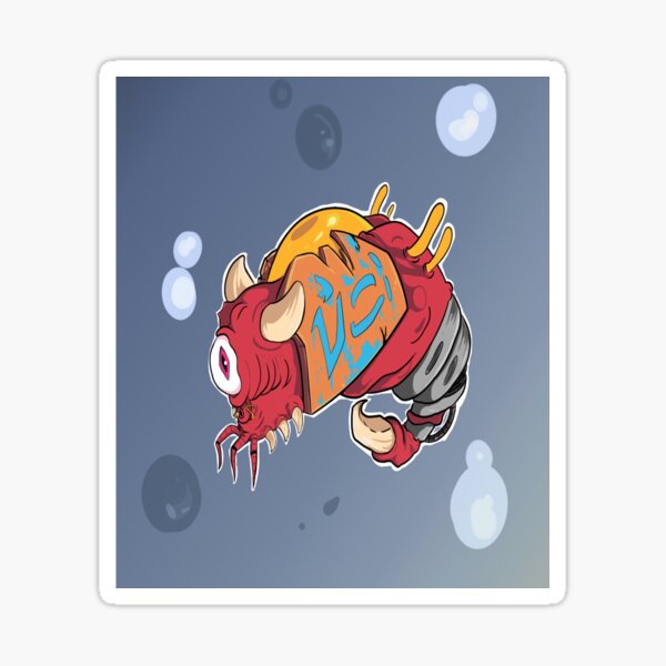 "An Alien Shrimp" Sticker for Sale by RizkeyRice | Redbubble
